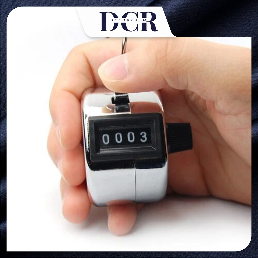 DCR 4-Digit Hand Tally Counters Mechanical Counter Metal Manual Clicker ...