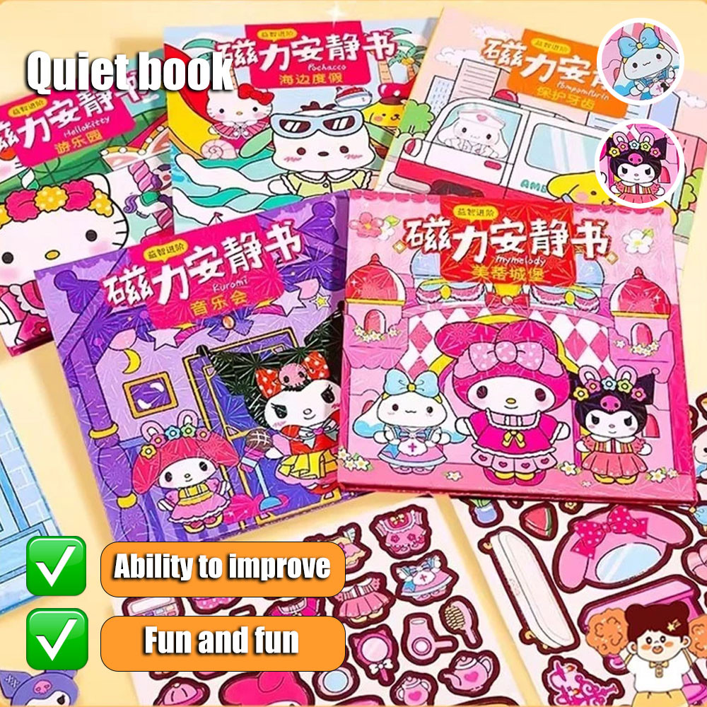 Sanrio quiet book magnetic-free toy making diy scene children's ...