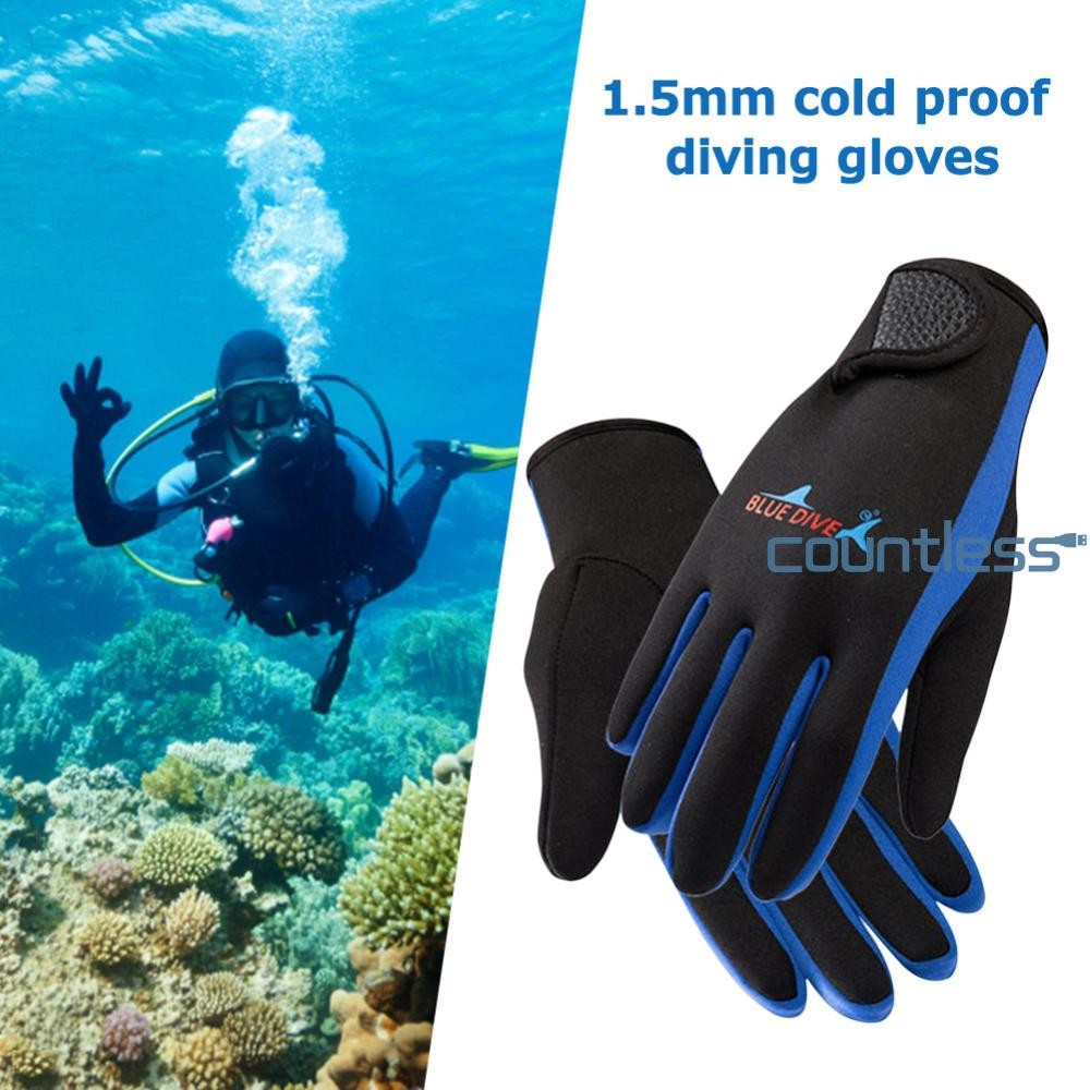 1.5mm Neoprene Swimming Scuba Diving Gloves Adult Underwater Gloves [countless.ph] | Shopee ...