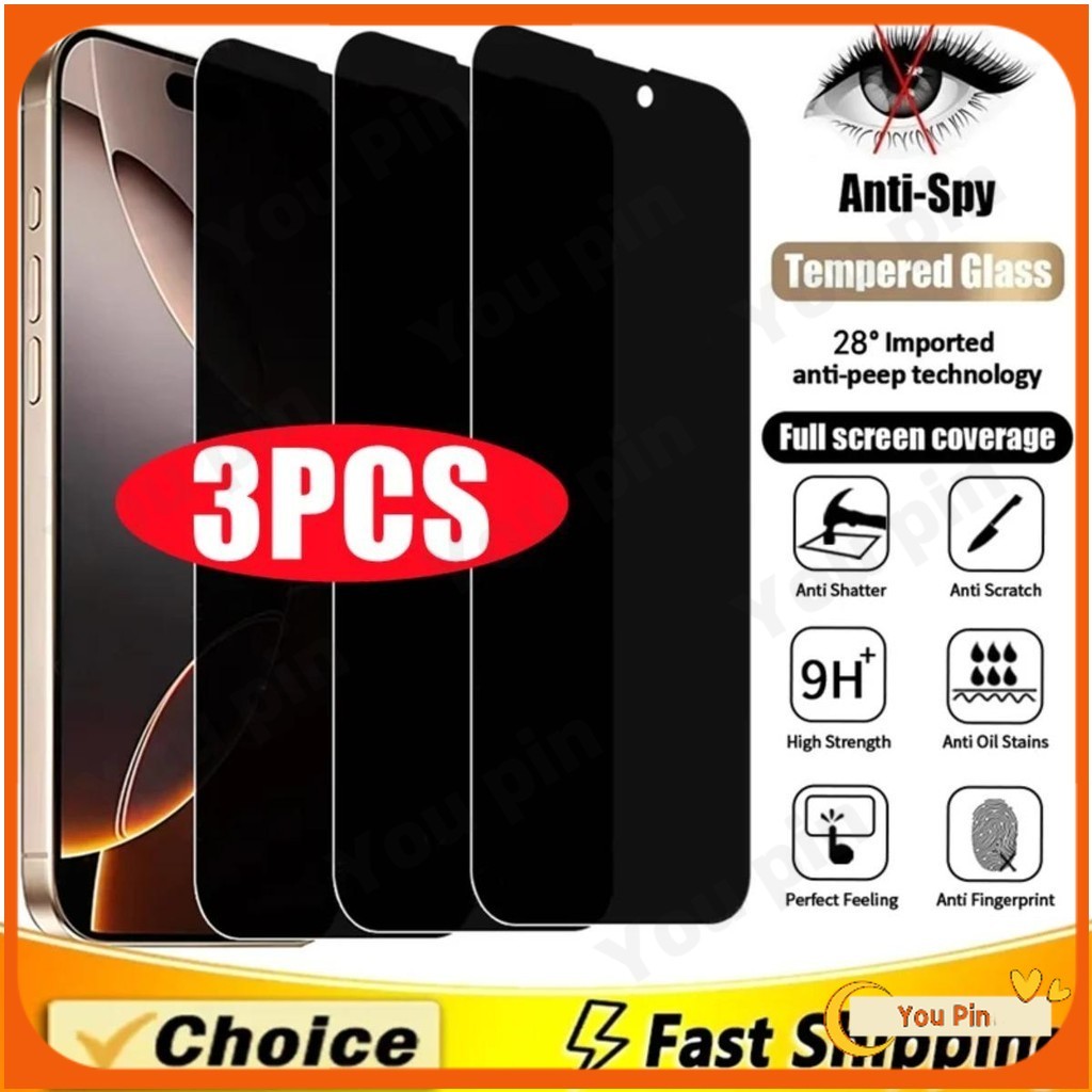 1-3Pcs Anti-Spy Privacy Tempered Glass Realme Note 60 50 C61 C63 C65 C67 C51 C53 C55 C11 C35 ...