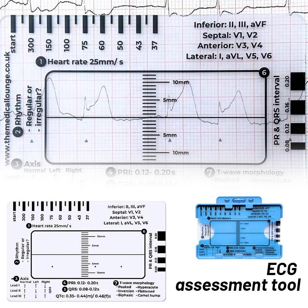 ECG 7 Step Ruler Portable Measuring Ruler Assessment Tool For Ecg ...
