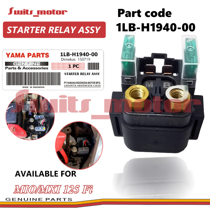starter relay mxi 125 MIO MXI 125 Fi 1LB-H1940-00 | Shopee Philippines
