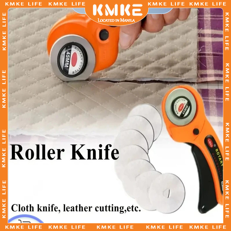 45mm Patchwork Roller Wheel Knife Cloth DIY Sewing Leather Paper Fabric Craft Fabrics Rotary ...