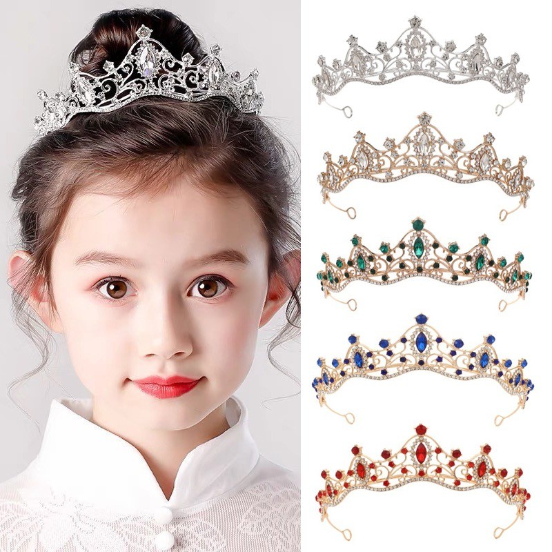 Baby Girls Princess Tiara Crown Female Headwear for Party Pageant Debut ...