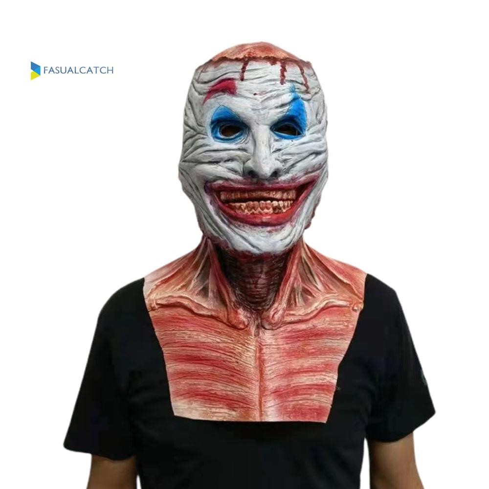 Joker Double Peelable Halloween Mask Latex Magnetic Creepy Full Head ...