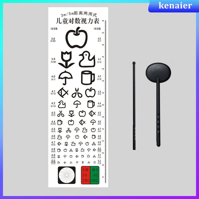 Vision Test Chart Kids Tools Eye Exam Board for Wall Child kenaier ...