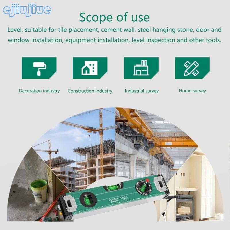 cc Ruler Metric Scale Ruler 45 90 180 Degree Bubble Ruler Tool | Shopee ...