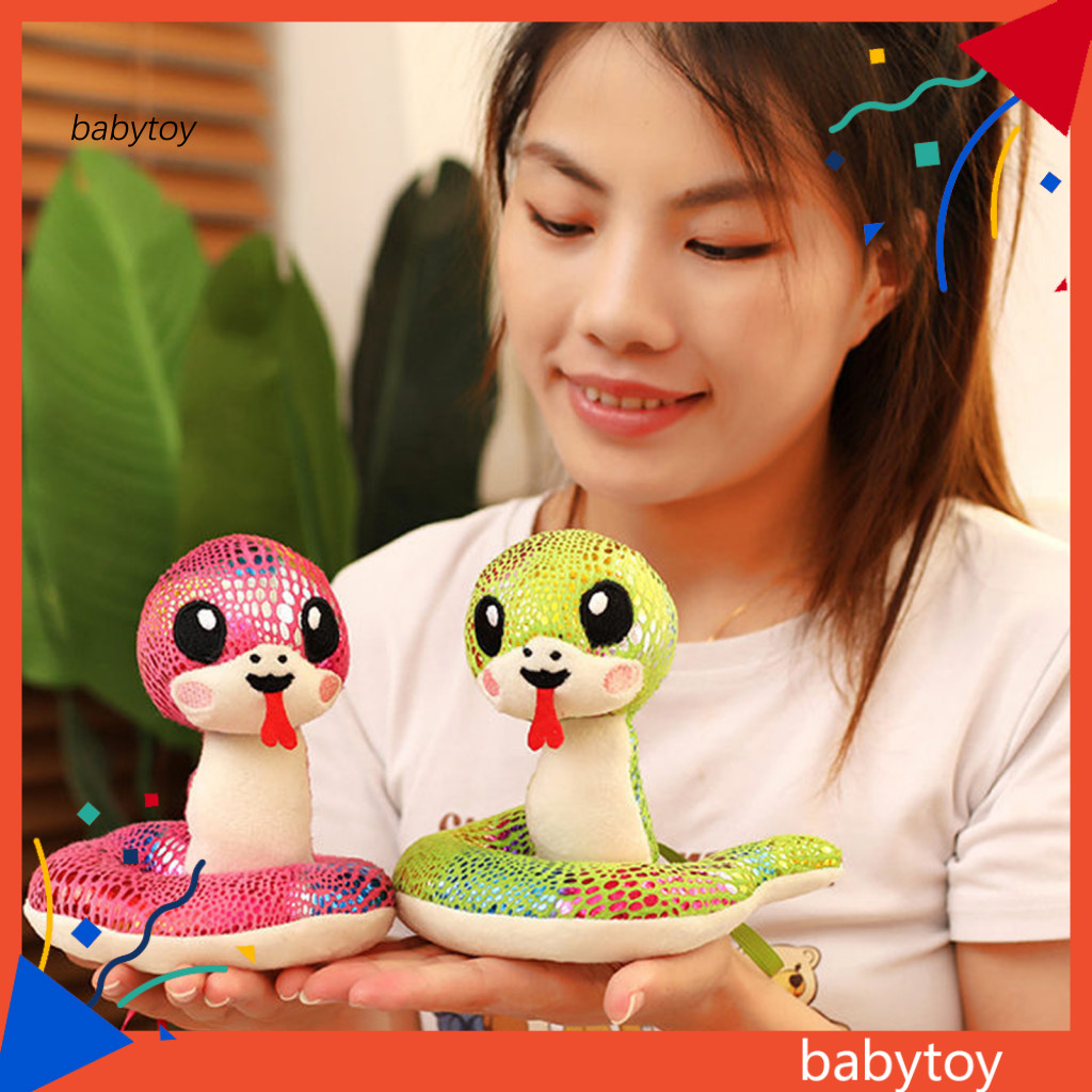 BABY Cute Cartoon Design Toy Long-lasting Filling Doll Adorable Snake ...