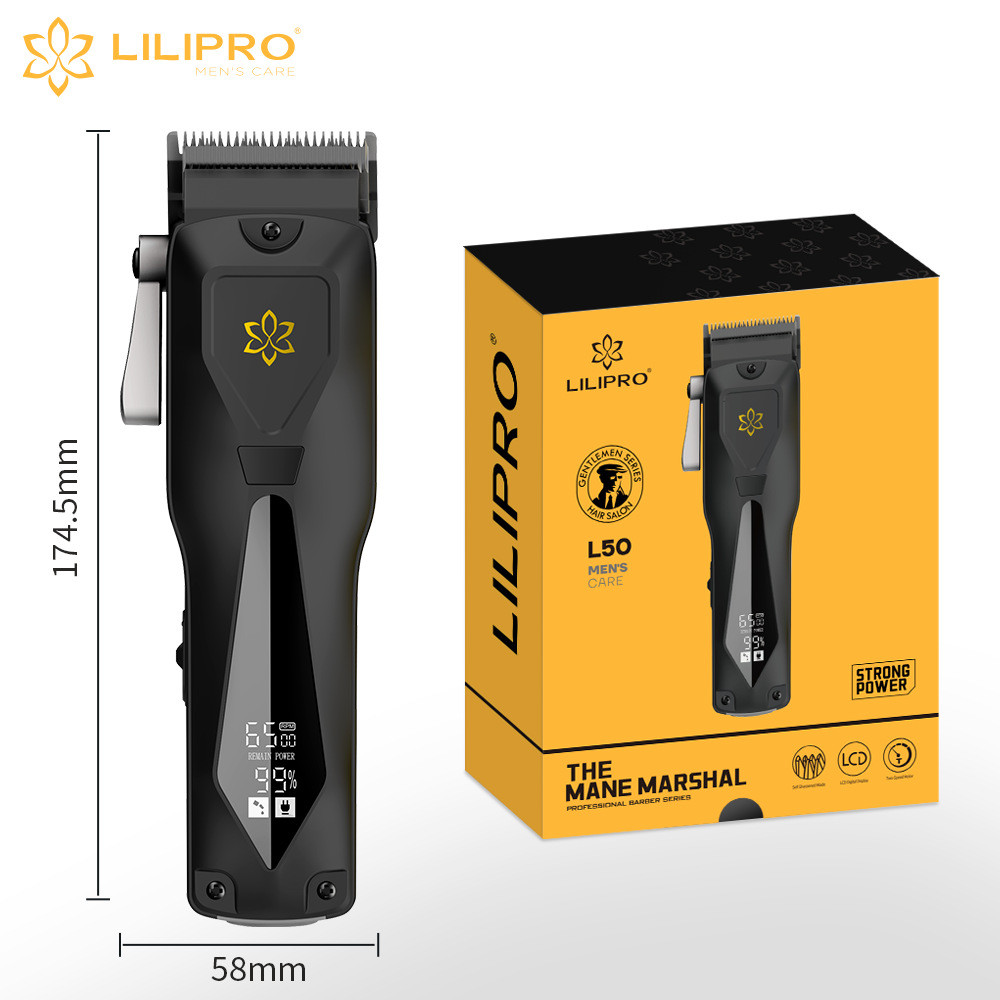 LILIPRO professional hair stylist electric hair clipper digital display ...