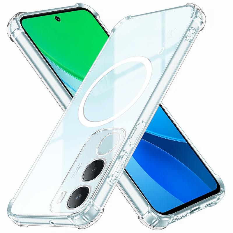 For Vivo Y19S V2419 Case With Wireless Charging Magnetic Ring Sticker ...