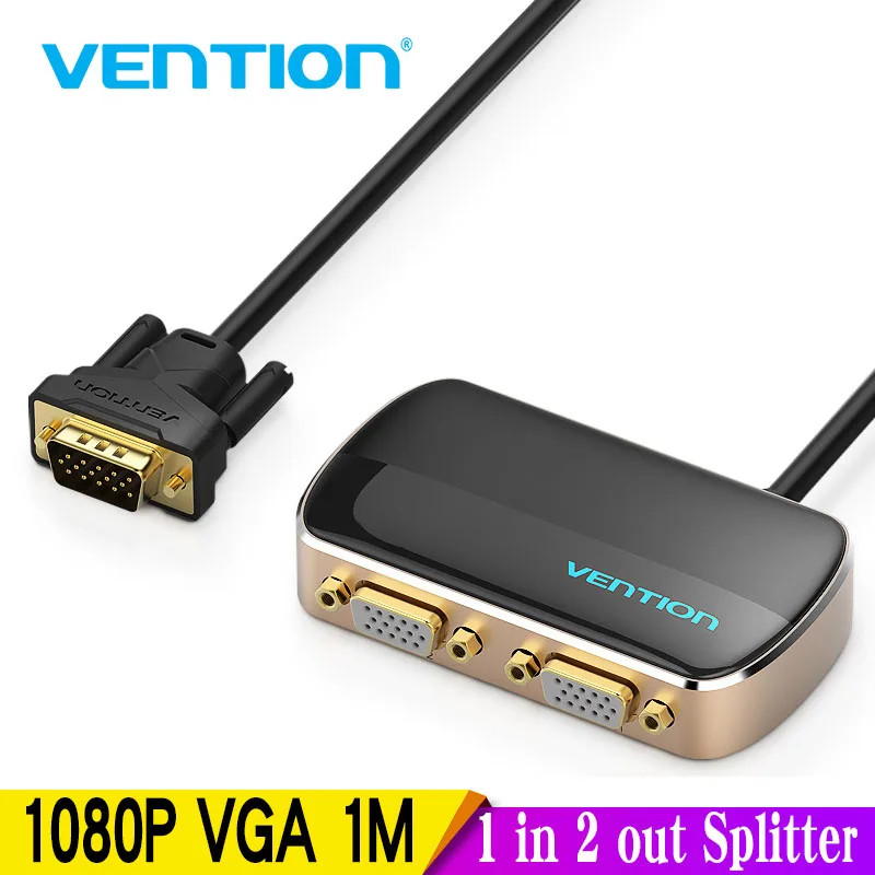 Vention VGA Splitter 1080P VGA Switch 1 in 2 out Male to Female 1m ...