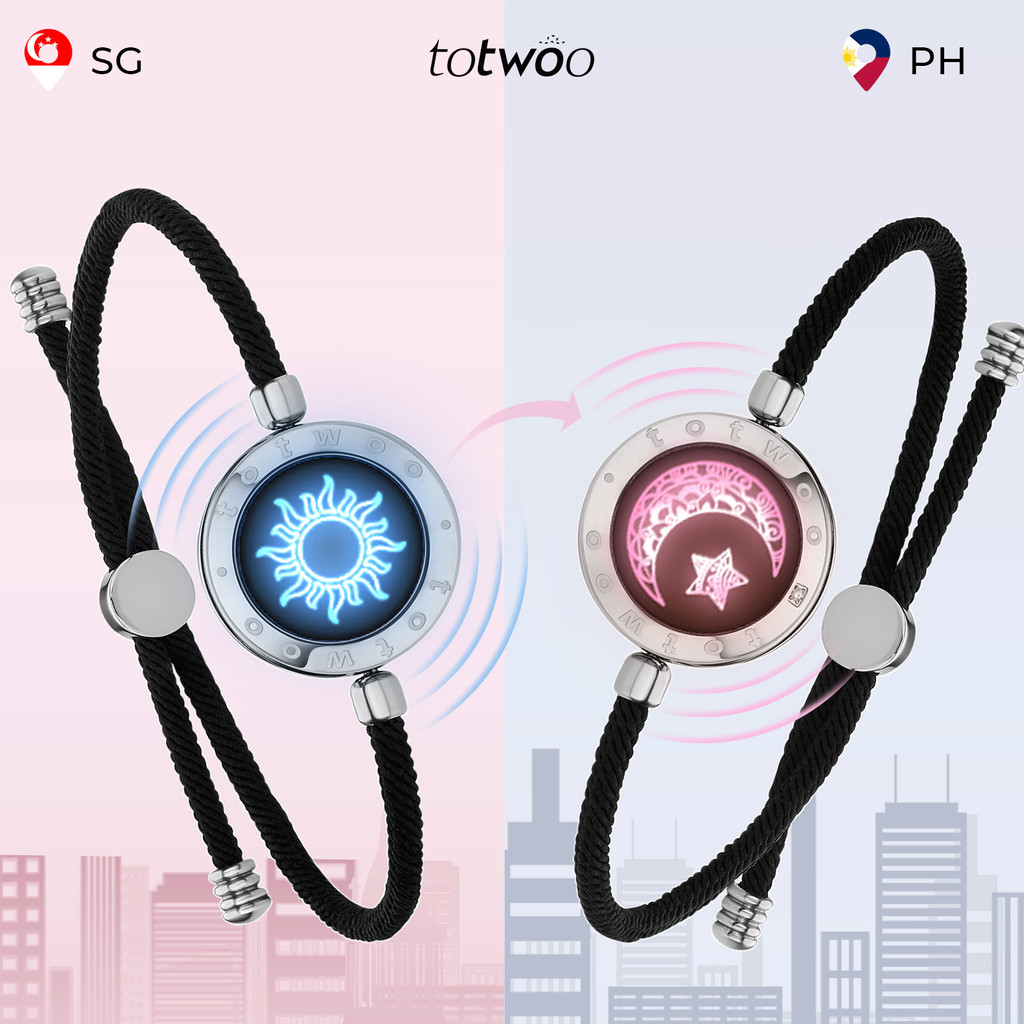 【Perfect Gift]】TOTWOO Sun&Moon Long Distance Touch Bracelet for Love ...