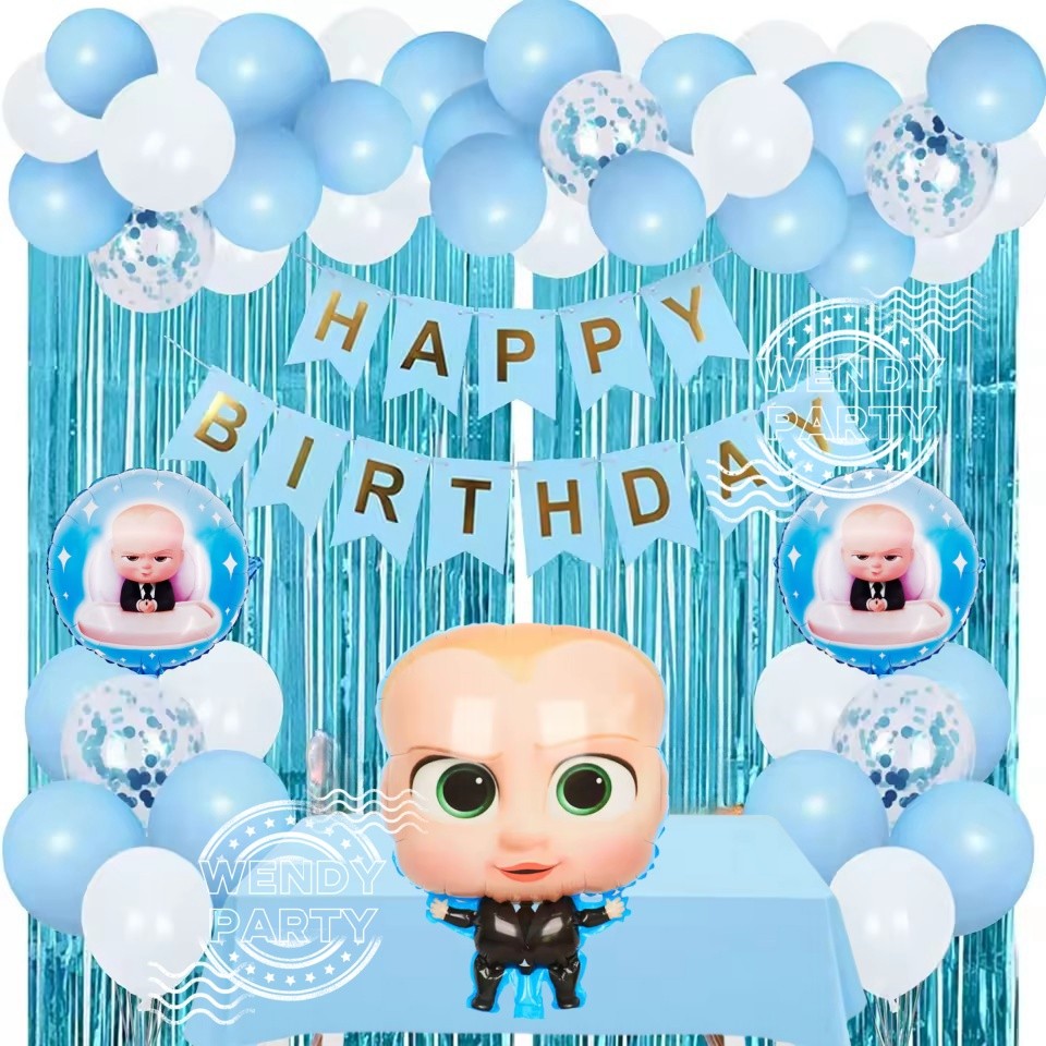 Boss Baby Balloon Set for Baby Shower Birthday Party Needs Cartoon Baby ...