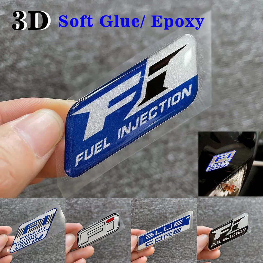 FI 3D Epoxy Sticker EFI Emblem FI System Logo Jelly Gel Decal for ...