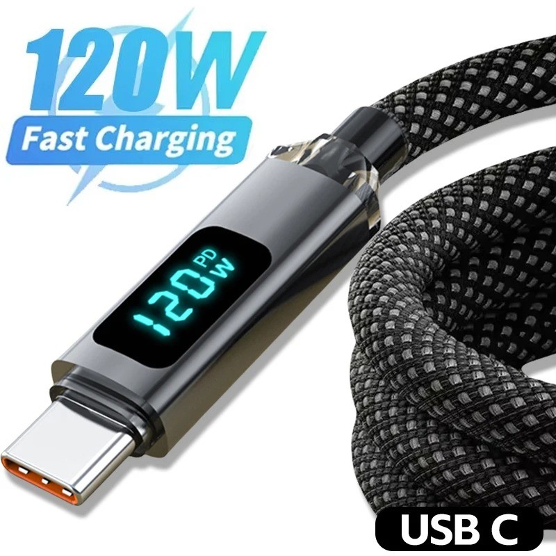 120W USB C to Type C Super Fast Charge Cable Type C Data Cord for ...