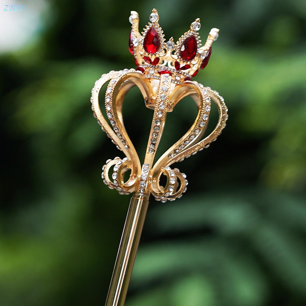 Bling Crown Decor Scepter Wand Alloy Goddess Beauty Pageant Props Fairy ...
