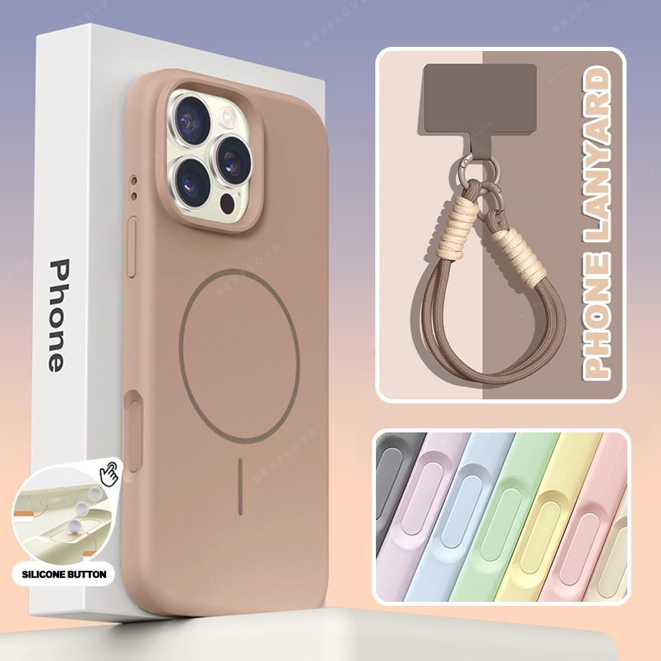 Wrist Strap AI Button Phone Case for IPhone 16 11 12 13 16 Pro Max 16E ...