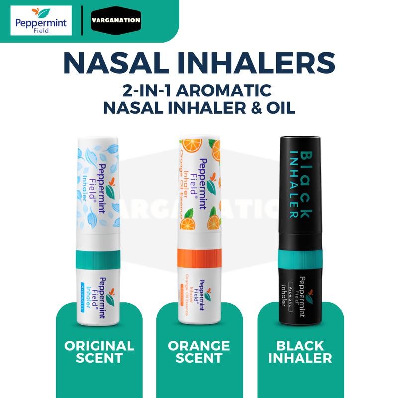 PEPPERMINT FIELD BLACK, ORIGINAL & ORANGE THAI INHALER OIL ESSENCE ...