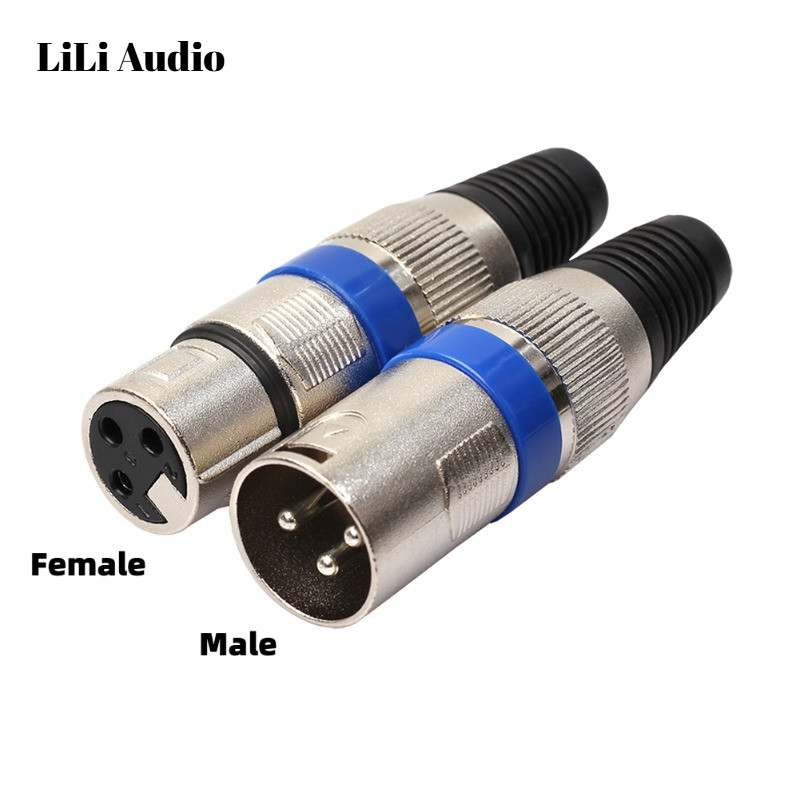 XLR Connector 3Pin Male Female Microphone Connector MIC Plug Adapter ...