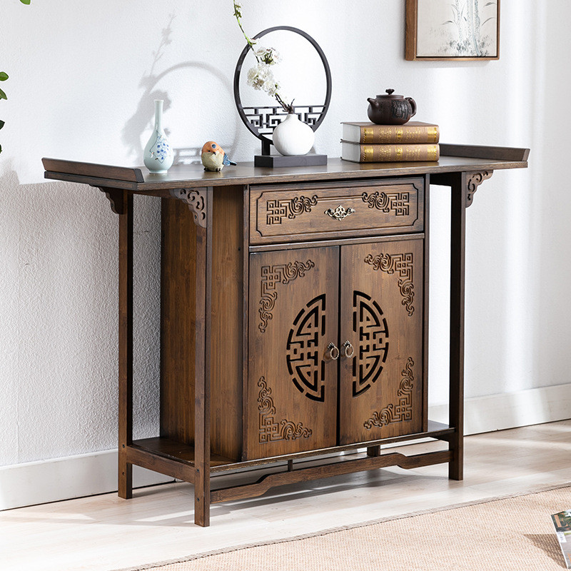 New Chinese Style Console Solid Wood Zen Foyer Doorway Altar Modern ...