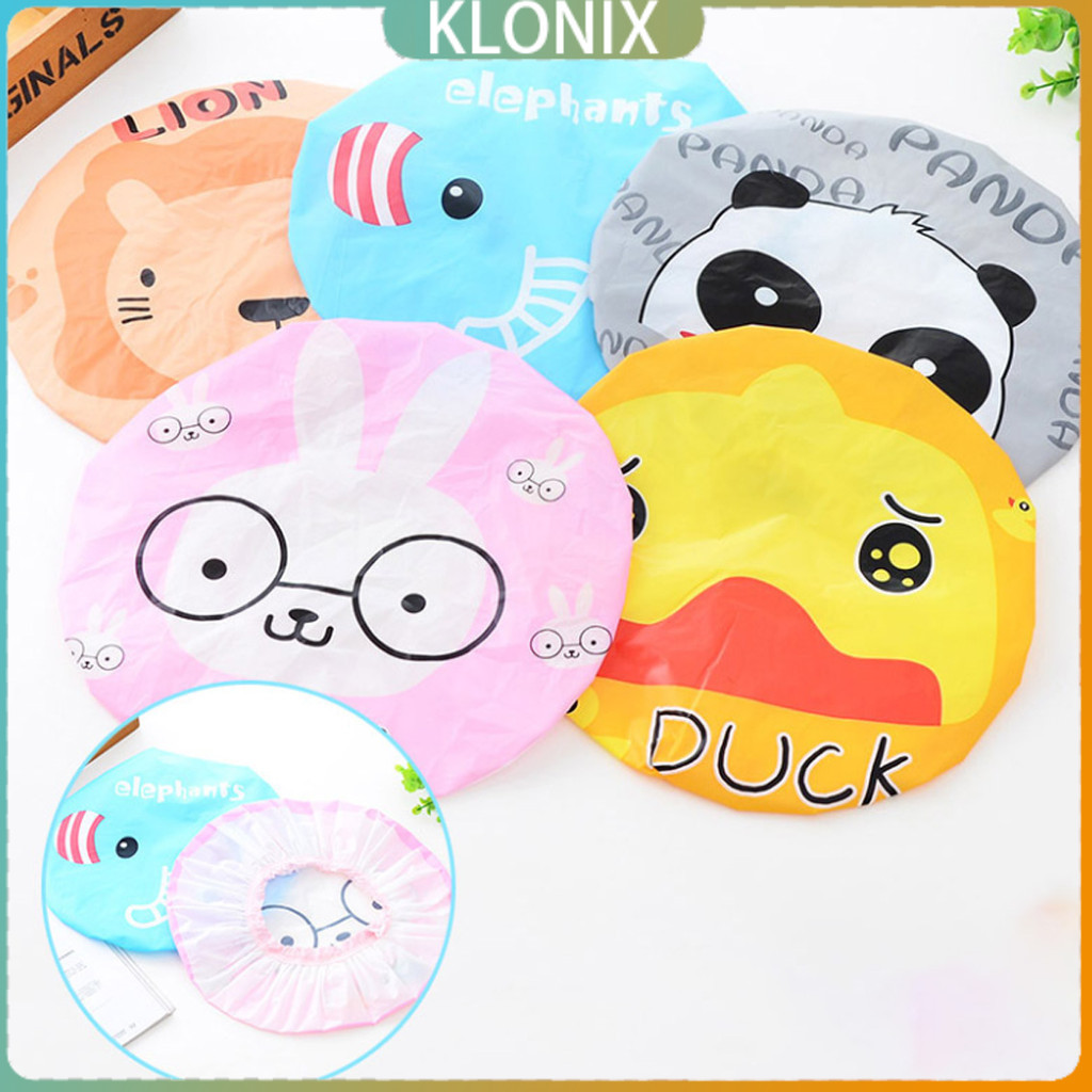 Ki Cute Cartoon Animal Waterproof Shower Cap | Shopee Philippines