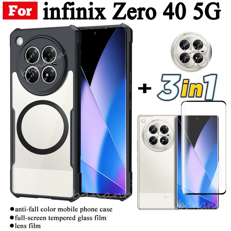 3 in 1 Infinix Zero 40 5G Shockproof Phone Case With Magnetic Wireless ...