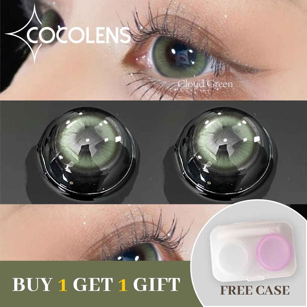 COCOLENS Trendy Green Contact Lenses 14.5mm 6months Nature graded ...