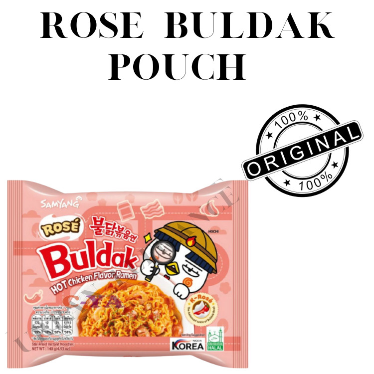 Buldak Rose Ramen Instant Noodles Rose Samyang Korean Ramen Halal Pouch ...