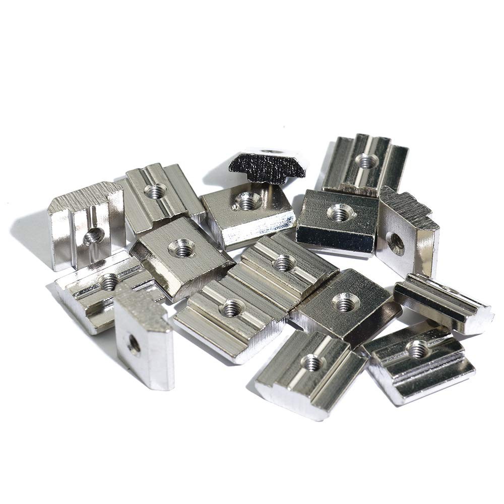 new 50PCS 100PCS/Lot T Sliding Hammer Nut Block Square Nuts M3 M4 M5 M6 M8 2020 Aluminum Profile ...
