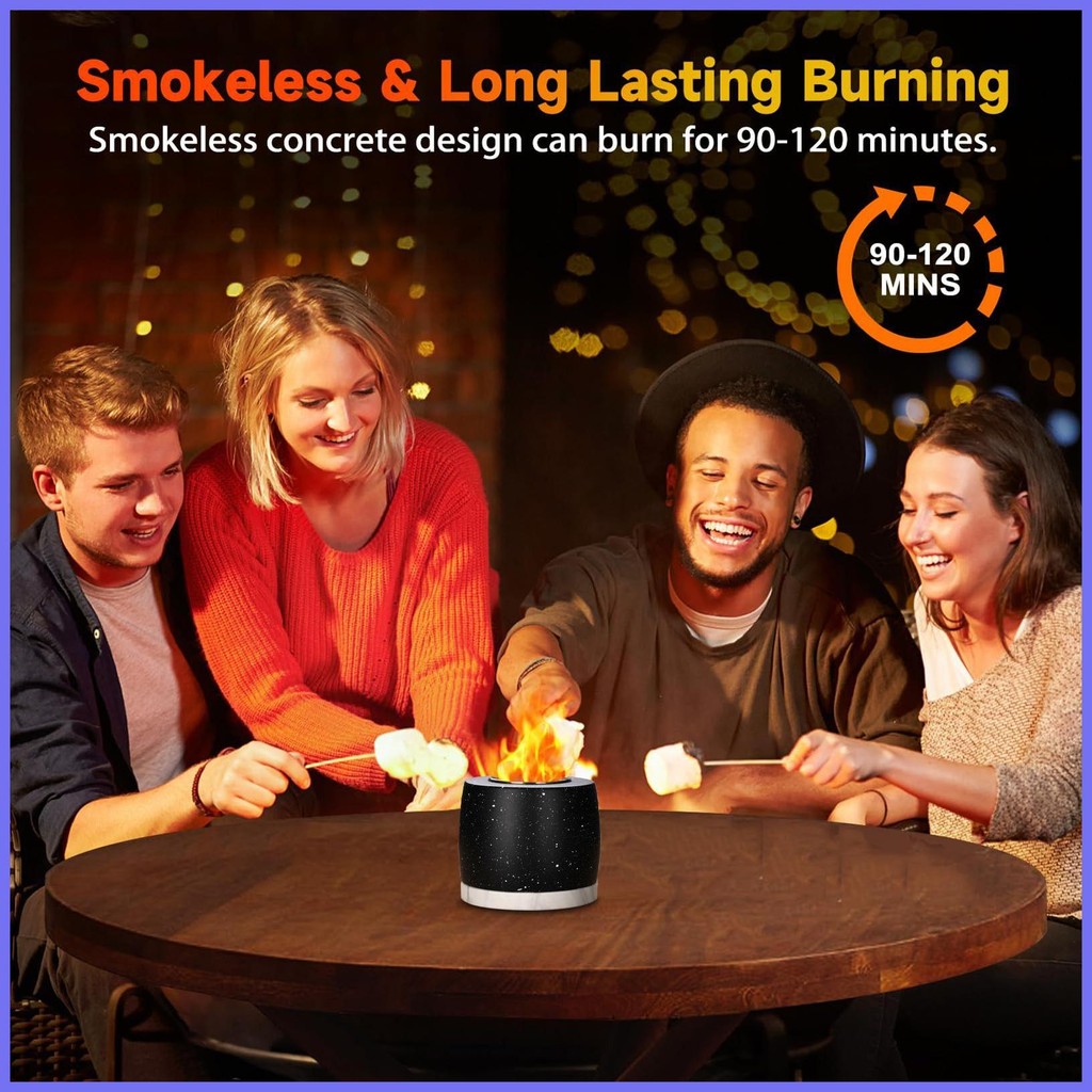Tabletop Fire Pit Tabletop Fireplace Tabletop Firepit Portable Concrete ...