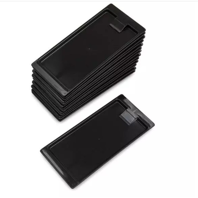 1pcs Black Plastic Bill Tray Cash Tray Multi-Purpose Rectangular Coin ...