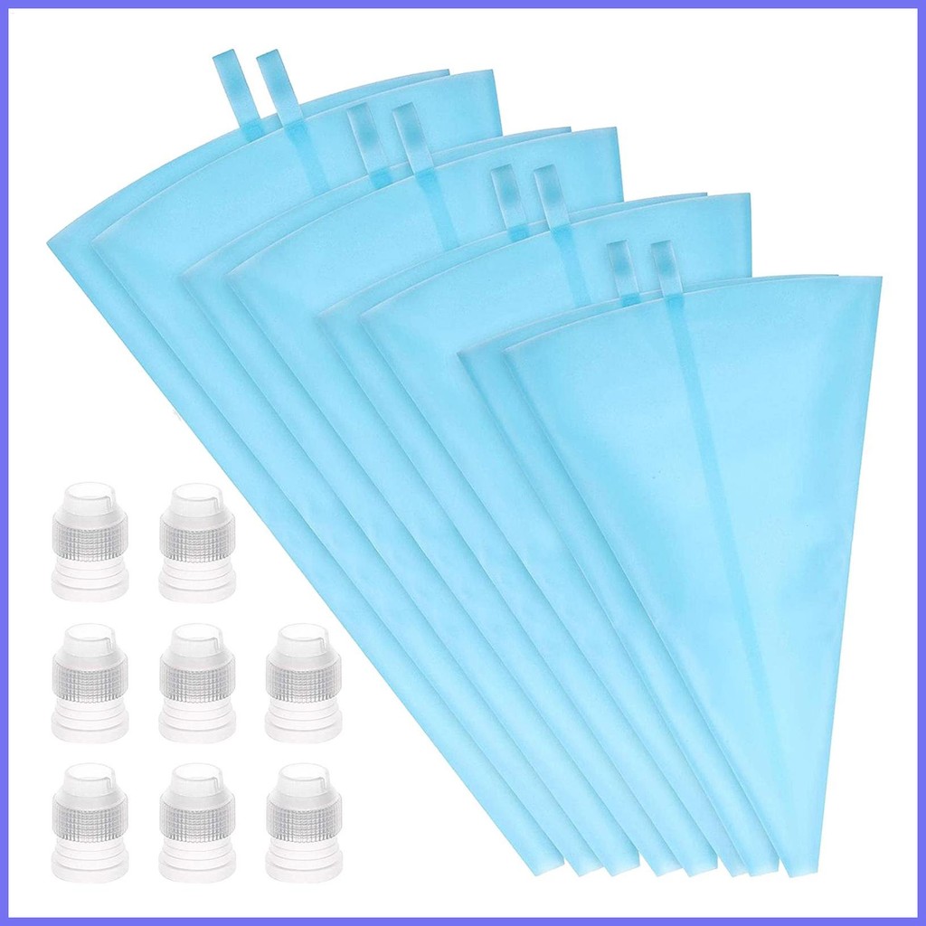 Piping Bags and Tips Set Reusable Piping Bags Set with Icing Piping ...
