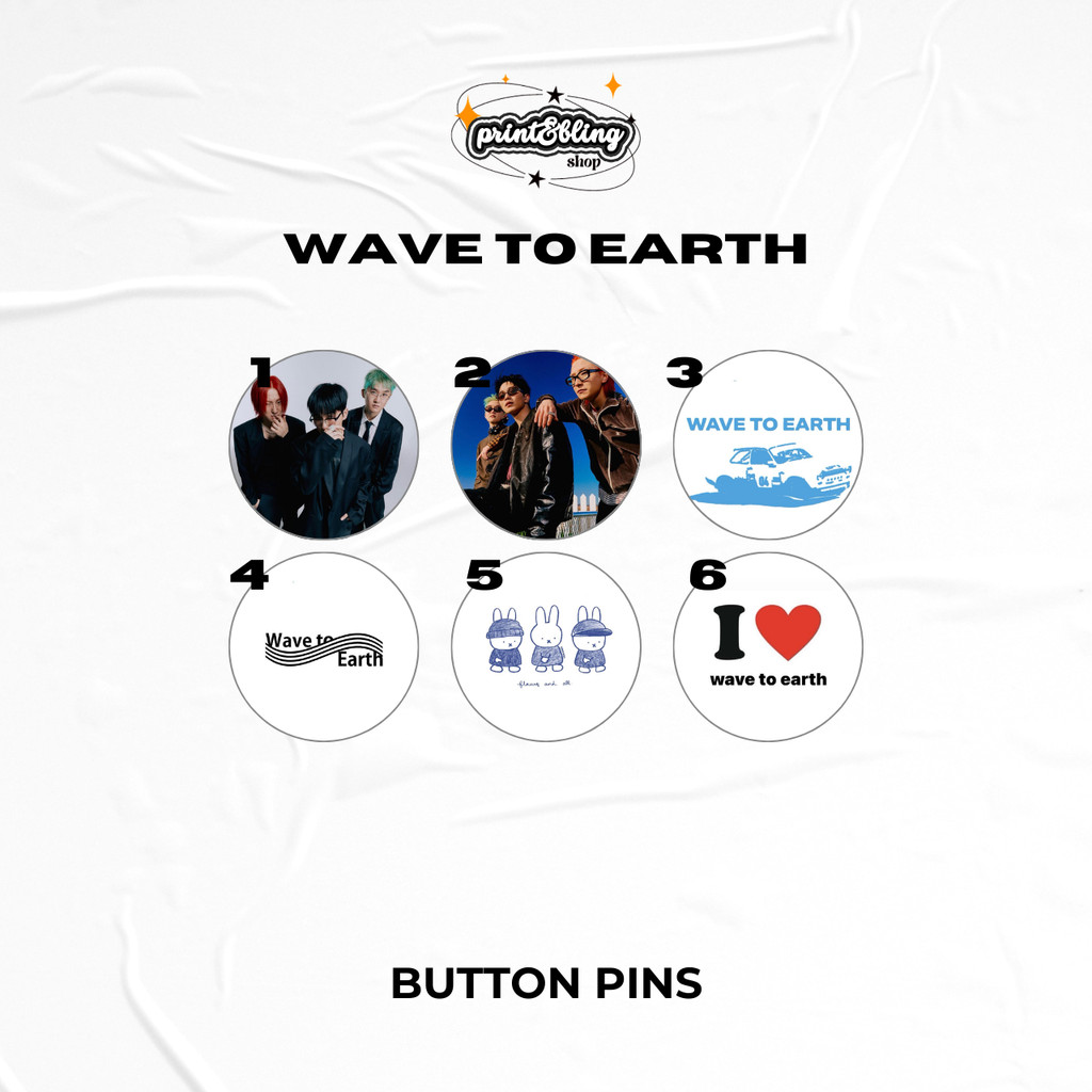wave to earth button badge pins | glossy | Shopee Philippines