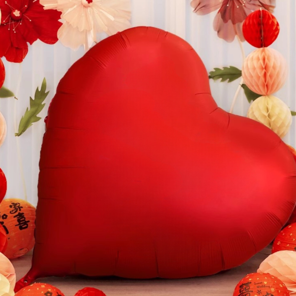 63Inches Oversize Red Heart Shape Aluminum Film Balloon for Wedding ...