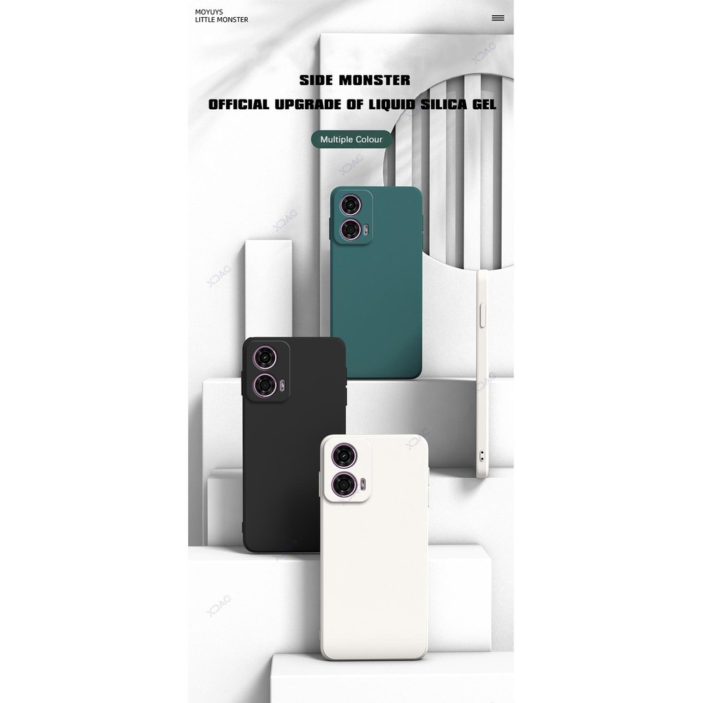 Original Square Liquid Silicone Phone Cases for Motorola Moto G14 G35 ...