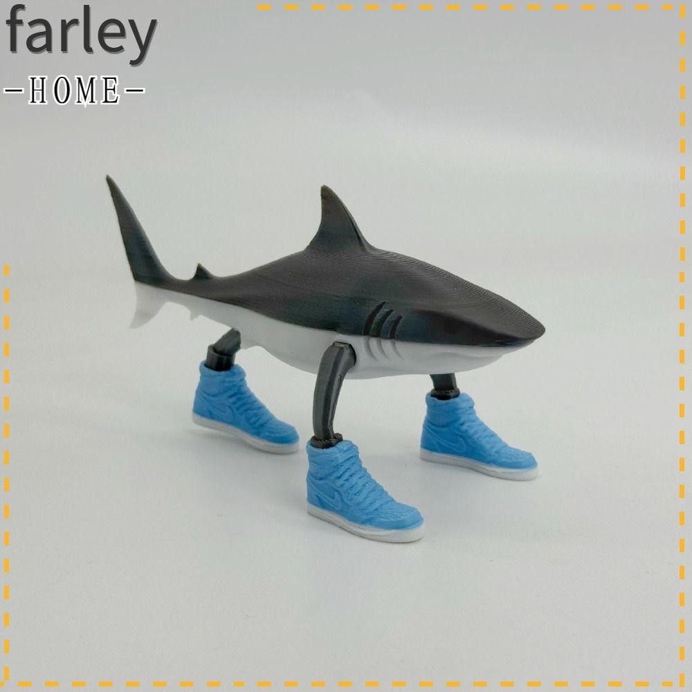 FARLEY Sahur Figure Toy, Creative Italian Brainrot Wooden Stick Shark ...