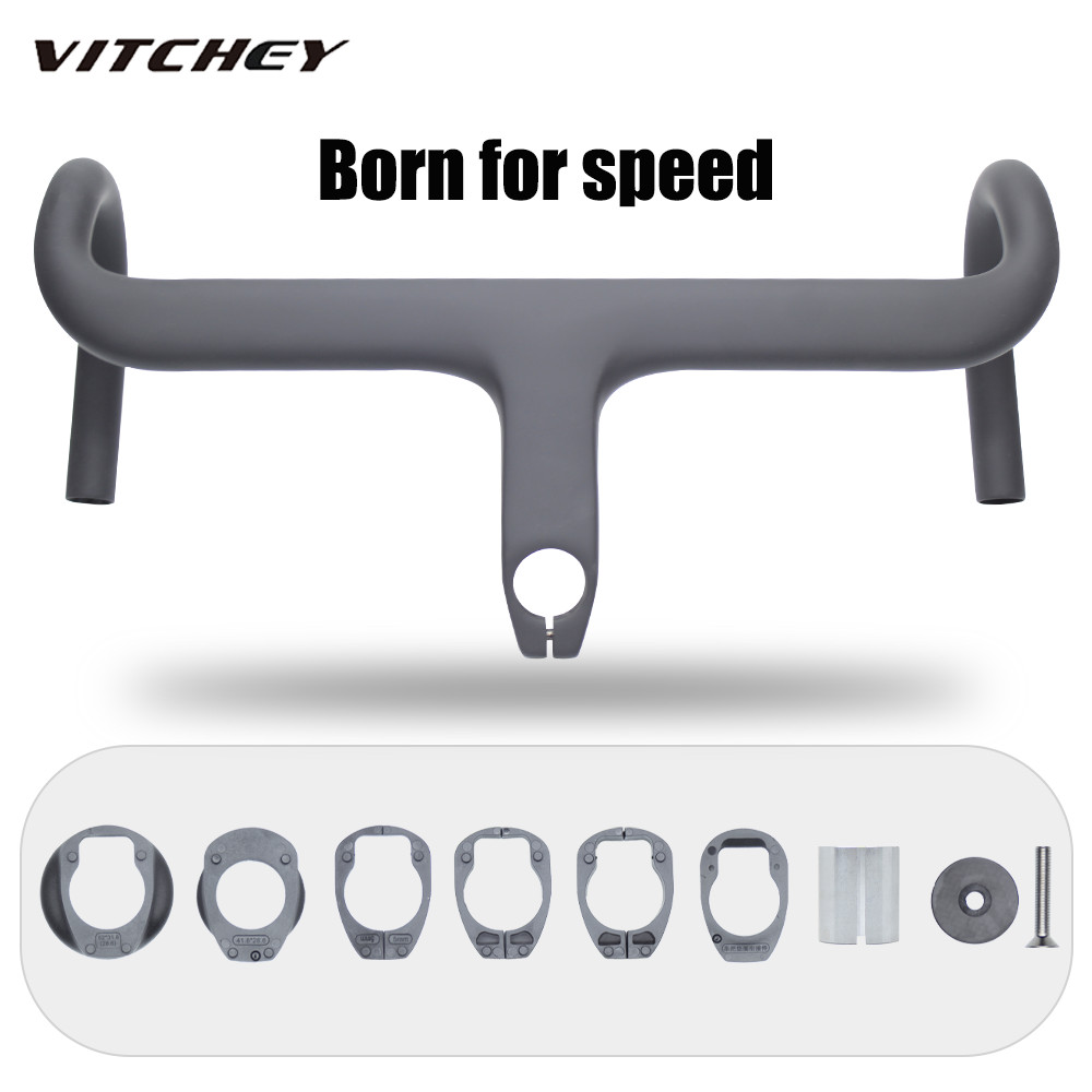 Carbon Fiber Road Bike -17° Integrated Drop Handlebar for Racing ...