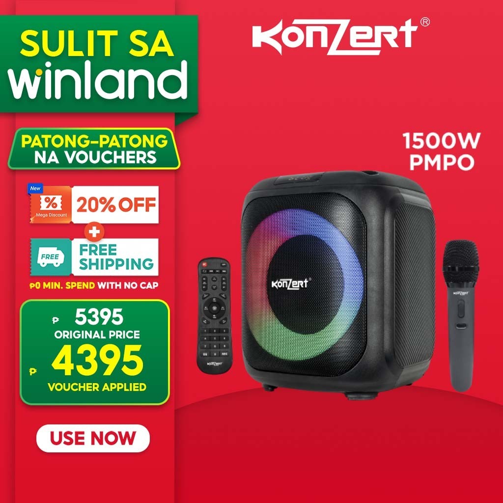 Konzert by Winland Bulilit Uno 6.5 Inch Party Box Portable Rechargeable ...