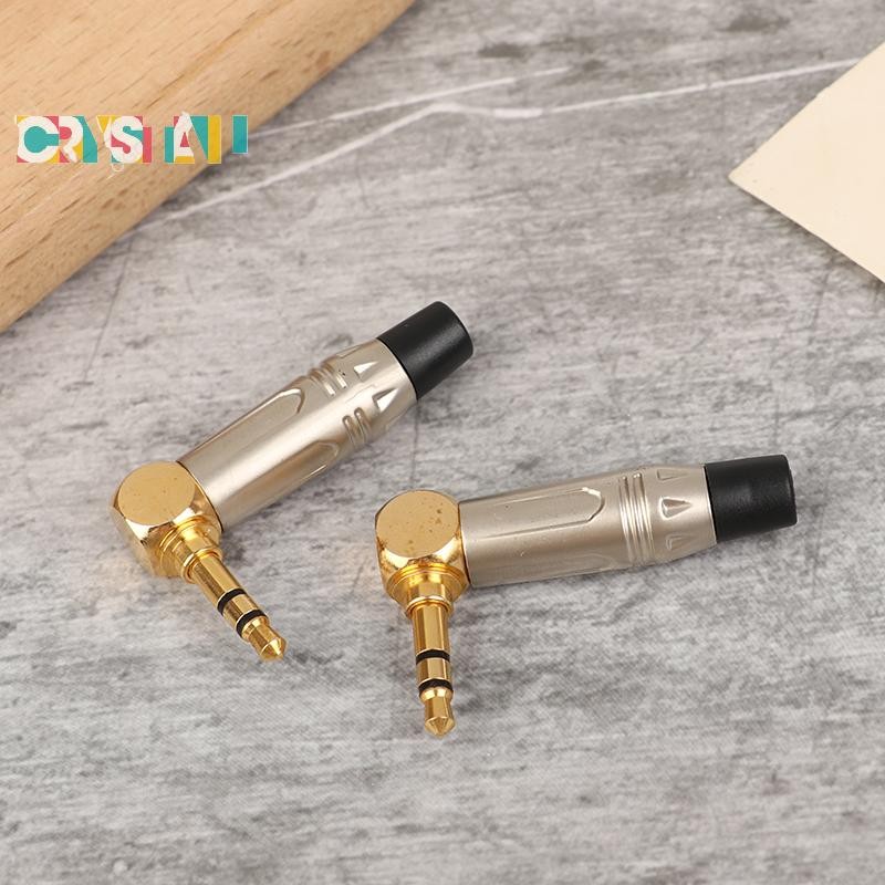 Crystal- 1pc Right Angle Mini Jack 3.5mm Stereo Right Angle Male Plug ...