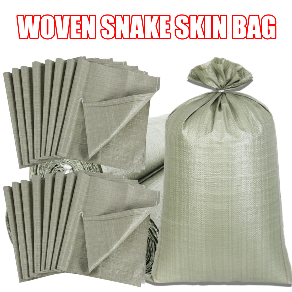 Express Packaging Pouch - Large Capacity Woven Snake Skin Bag - Heavy ...