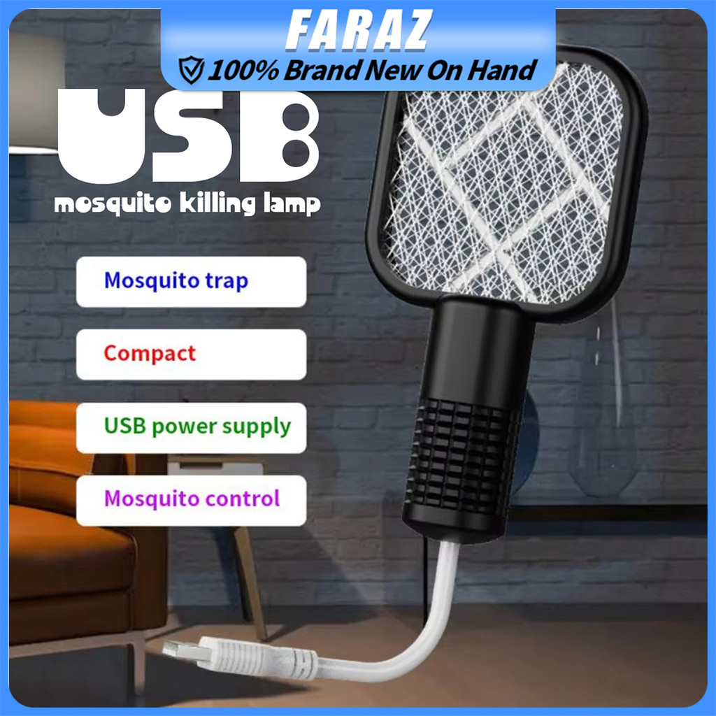 Electric Mosquito Killer USB Plug-in Swatter Portable Mini Fly Trap ...