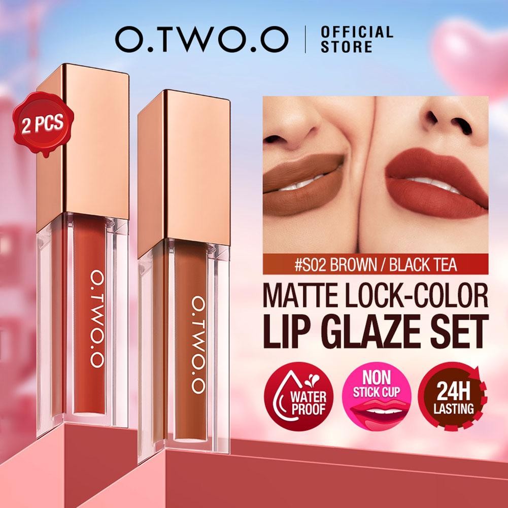 O.TWO.O Soft Matte Lip Makeup Set Super Stay Lightweight Lip Glaze Set ...