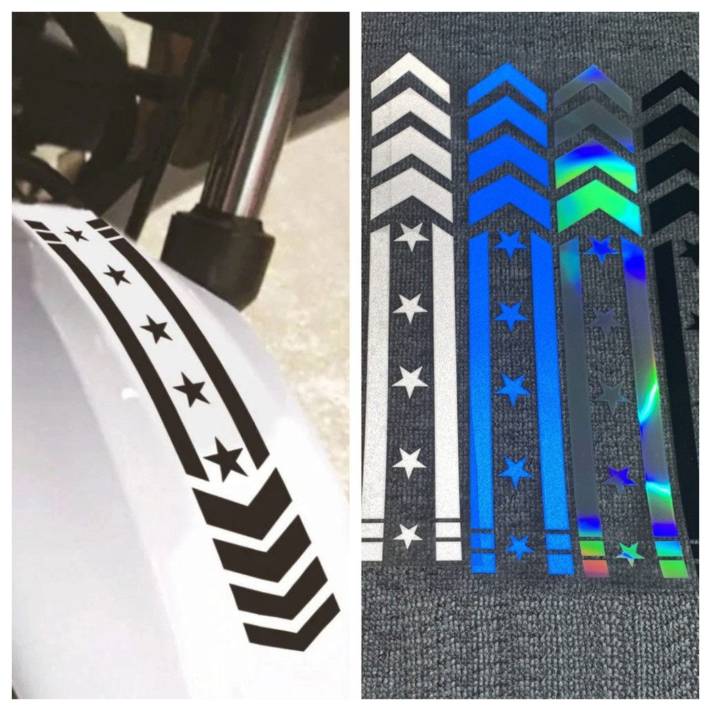 High-Visibility Reflective Mudguard Decal for Motorcycles & Electric ...