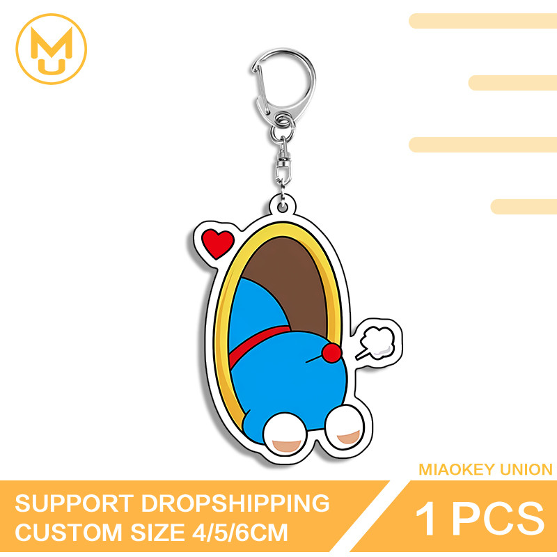 MIAOKEY UNION Doraemon Anime Keychain Interesting Fashionable Chibi Pen ...