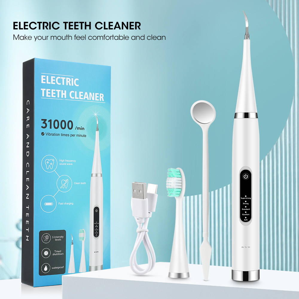 Electric Teeth Cleaner Electric Toothbrush Kit Portable Tooth Stone ...