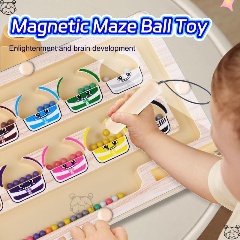 Magnetic Color Maze Creative Maze Toys Early Learning Maze Board for 3 ...