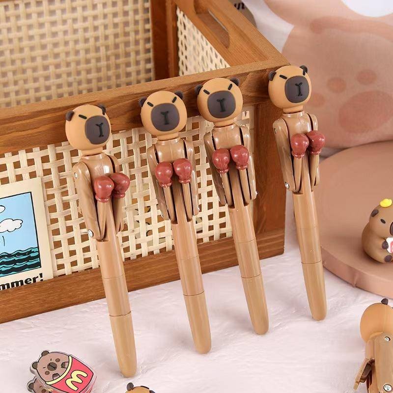 1Piece Cartoon Capybara Fine Point Ballpoint Pen Decompression Boxing ...