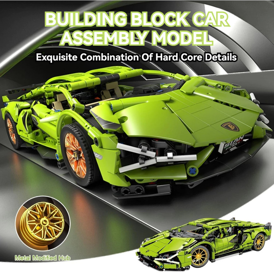 1:14 Building Blocks Set Lego Cars Model Toys 1280pcs Racing Car ...