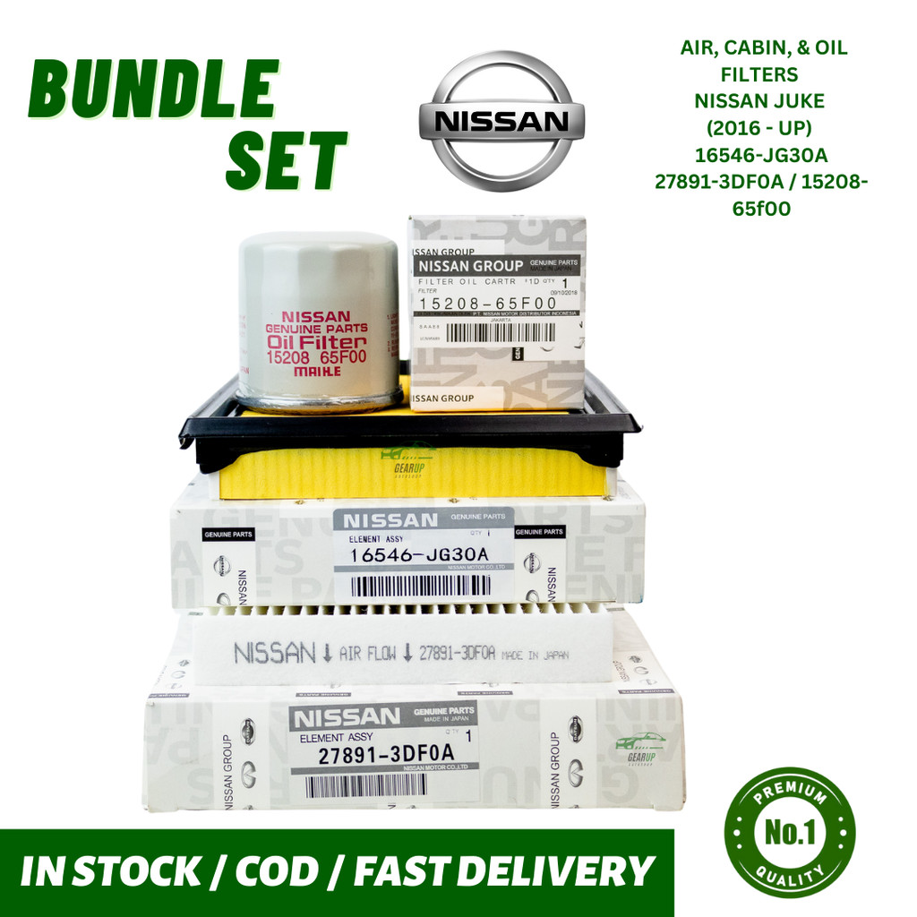 AIR, CABIN, & OIL FILTERS for NISSAN JUKE (2016 - UP) (16546-JG30A ...
