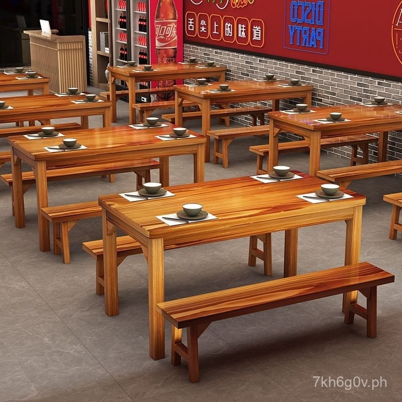 Dining Table and Chair Solid Wood Combination Breakfast Snack Shop ...
